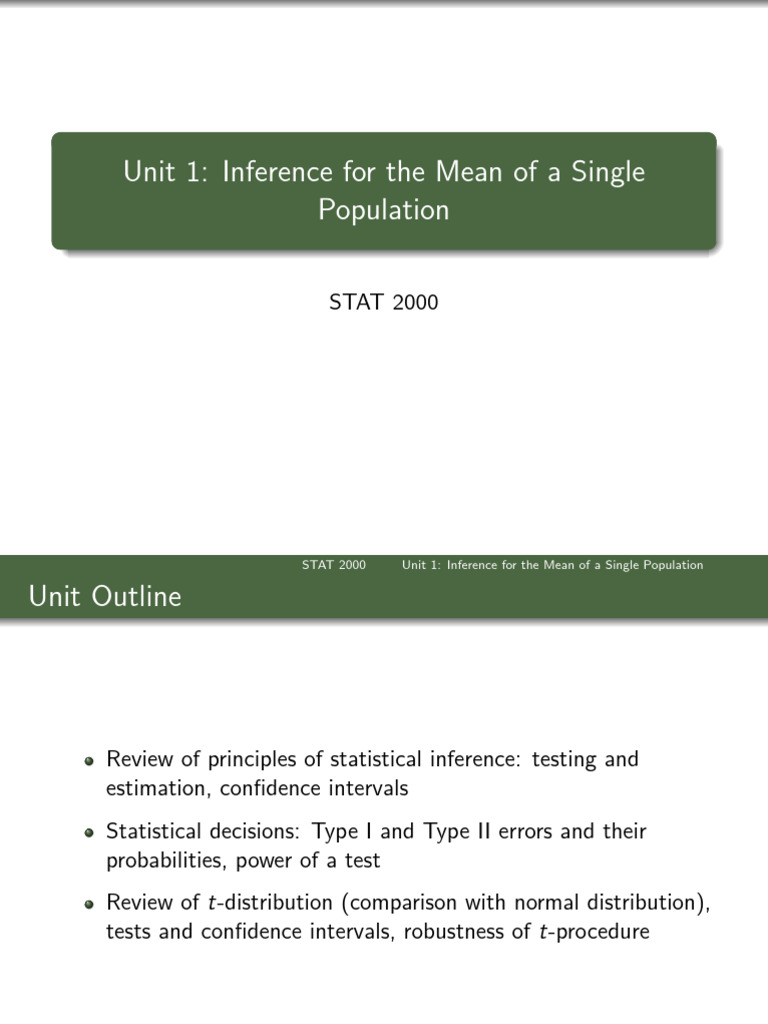 U1-note | PDF | Statistics | Probability Density Function
