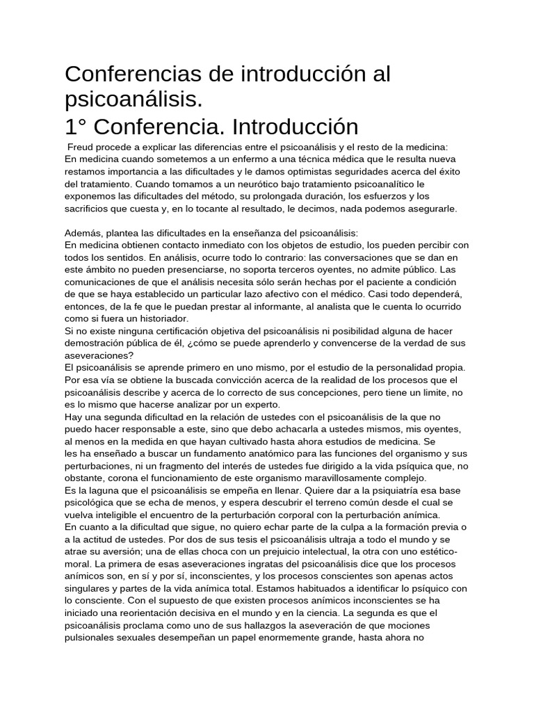Resumen PSA 1 | PDF | Psicoanálisis | Engaño