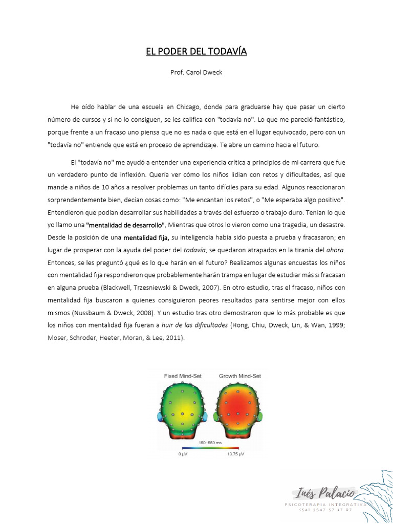 El Poder Del Todavía | PDF | Aprendizaje | Sicología