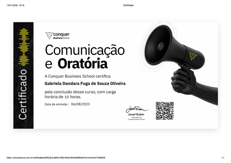 Certificado Conquer 2 | PDF