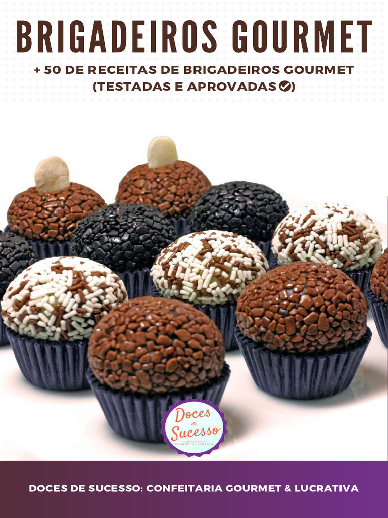 50 Receitas de Brigadeiros Gourmet | PDF | Chocolate | Chá