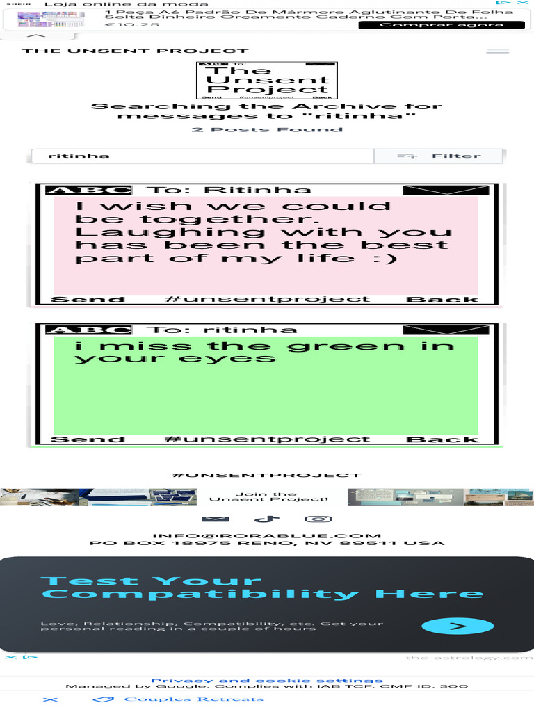 Unsent Project Archive - The Unsent Project | PDF