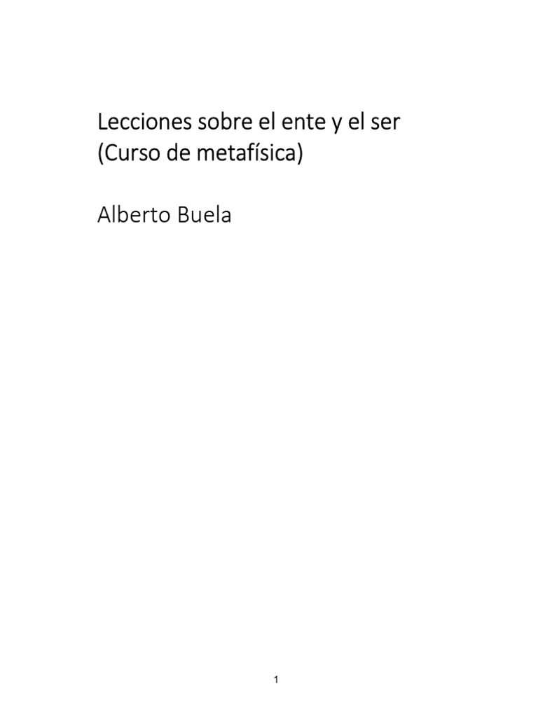 Metafísica: Ente y Ser en Filosofía | PDF | Metafísica | Causalidad