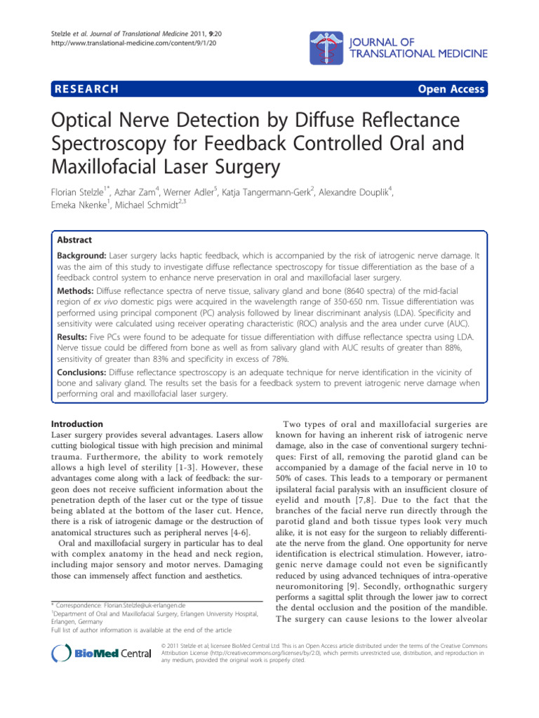 Optical Nerve Detection by Diffuse Reflectance Spectroscopy For ...