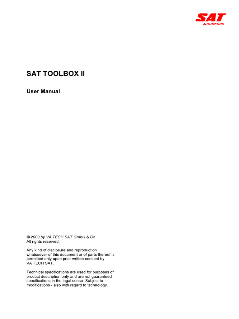 SAT Toolbox II User Manual 1.05 | PDF | Parameter (Computer Programming ...
