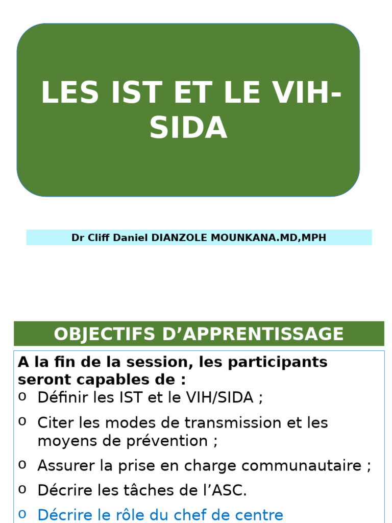IST et VIH/SIDA : Sensibilisation et Prévention | PDF | Infection ...