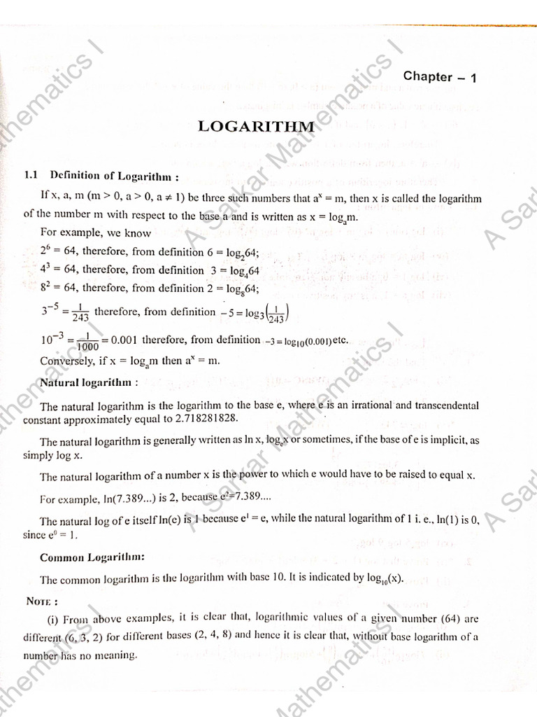 Logarithm | PDF