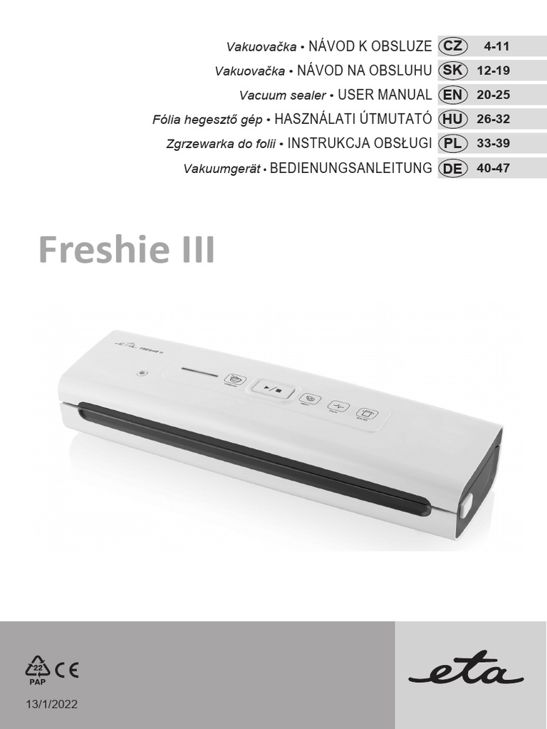 ETA Manual ETA376290000 ETAVA909 | PDF