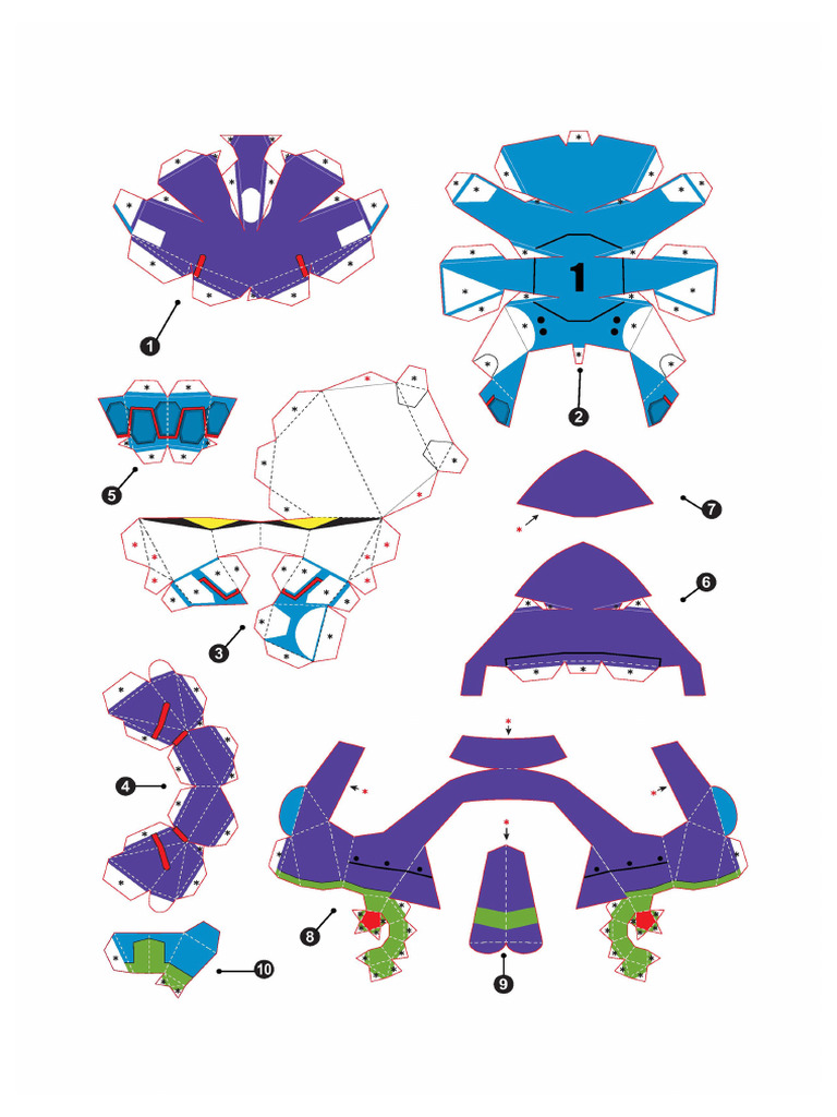 Neon Genesis Evangelion - SD Unit-01 (EVA-01) Papercraft | PDF