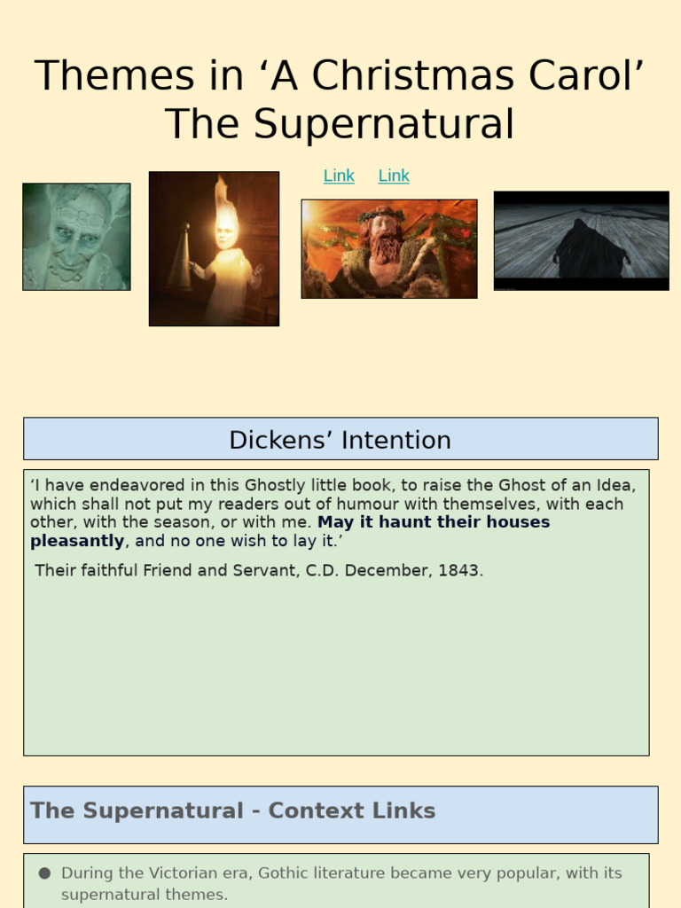 Supernatural Themes in A Christmas Carol | PDF | Ebenezer Scrooge | A ...