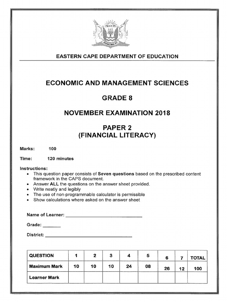 EMS Grade 8 | PDF