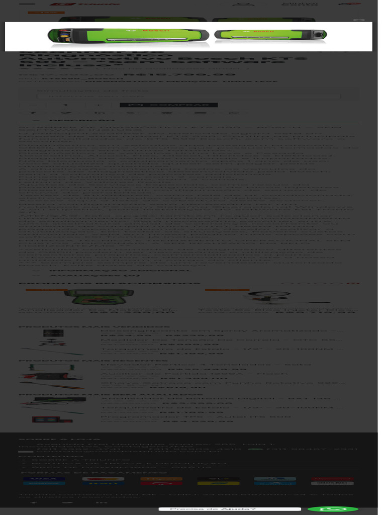 Scanner Automotivo Bosch KTS 590 | PDF