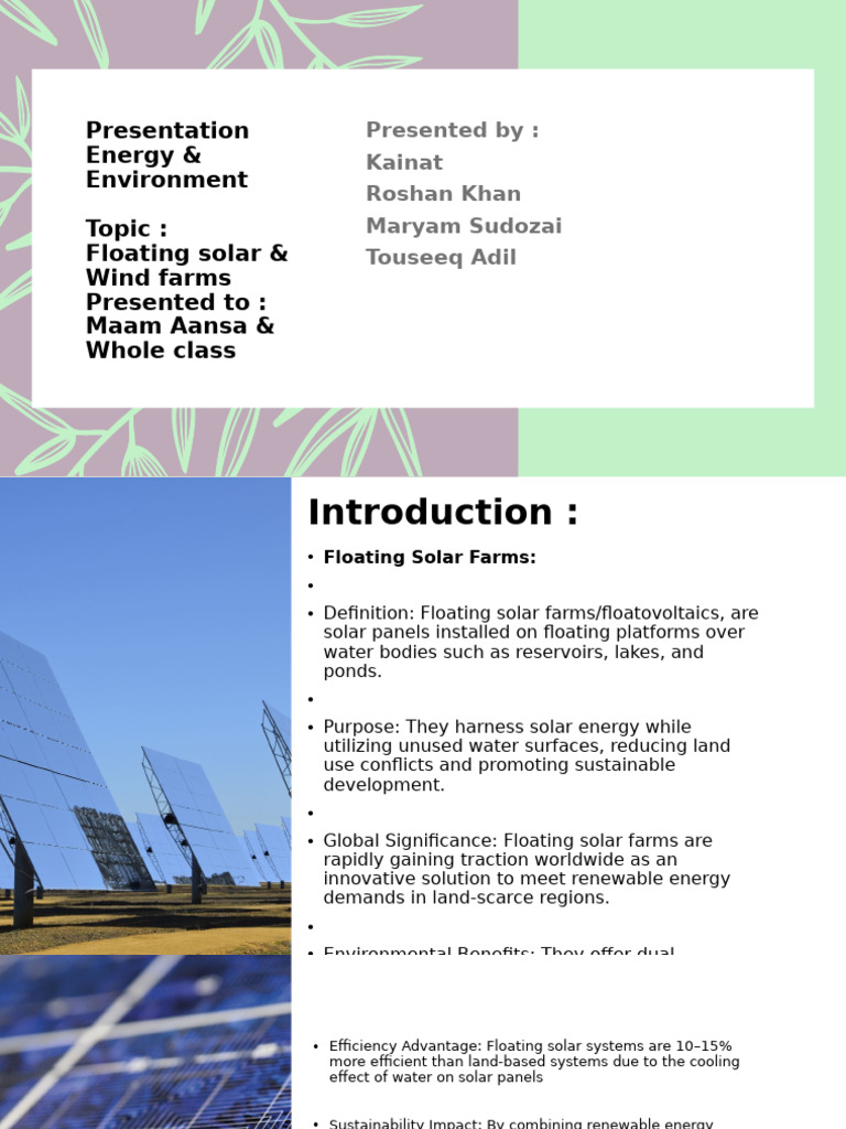 Floating Pannel and Wind turbines-ES | PDF | Wind Turbine | Photovoltaics