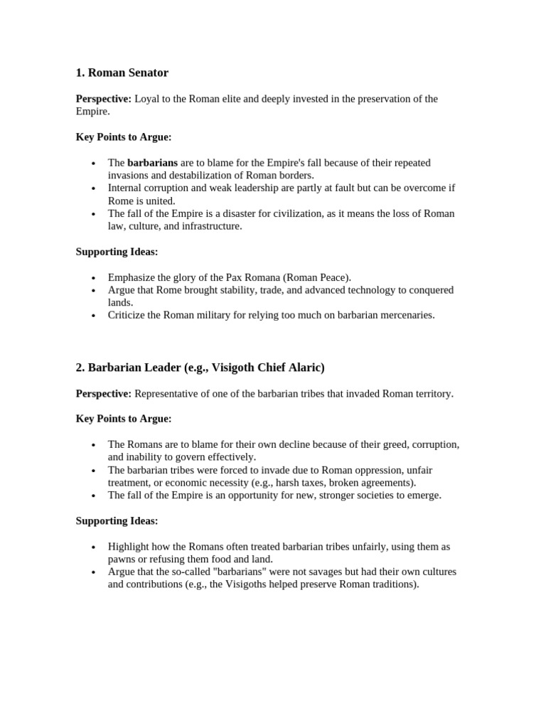 Roles | PDF | Roman Empire | Ancient Rome