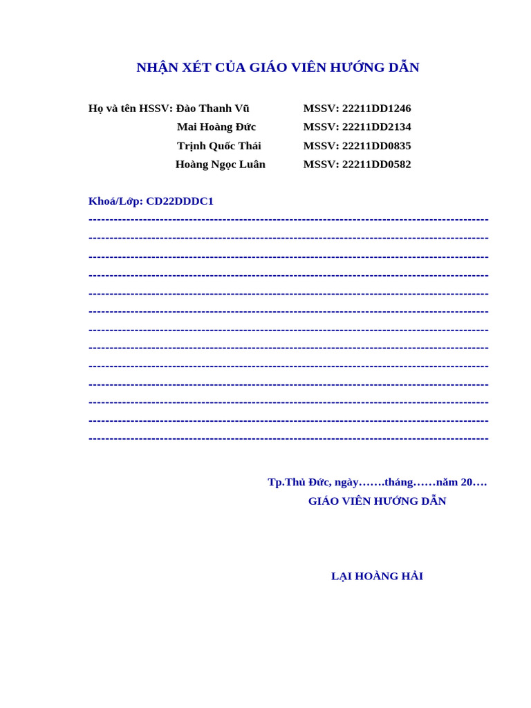 0.1. Nhan Xet Cua GVHD | PDF