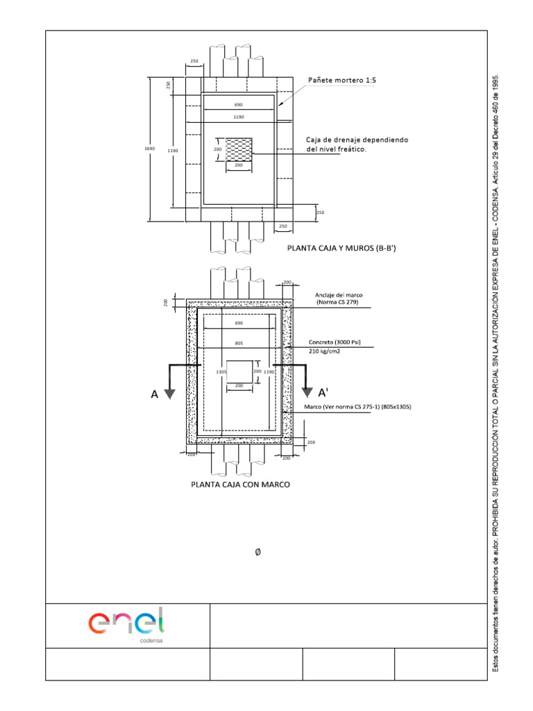 Cs 275 Caja de Inspección Sencilla para Canalización de M.T. y B.T. | PDF