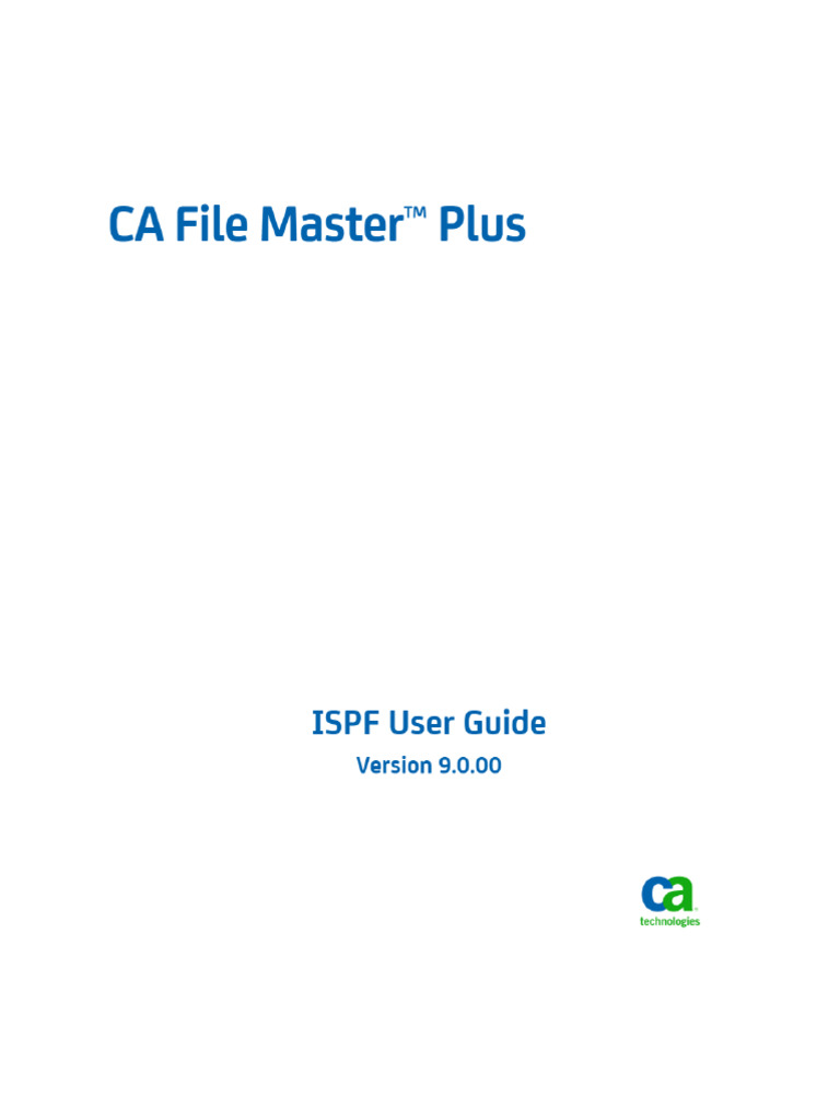 CA File Master Plus ISPF User Guide _ Manualzz | PDF
