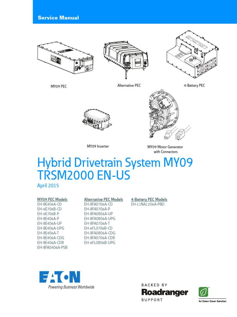 eaton-hybrid-drivetrain-system-ct-278896-service-manual-en-us | PDF | High Voltage | Electrical ...