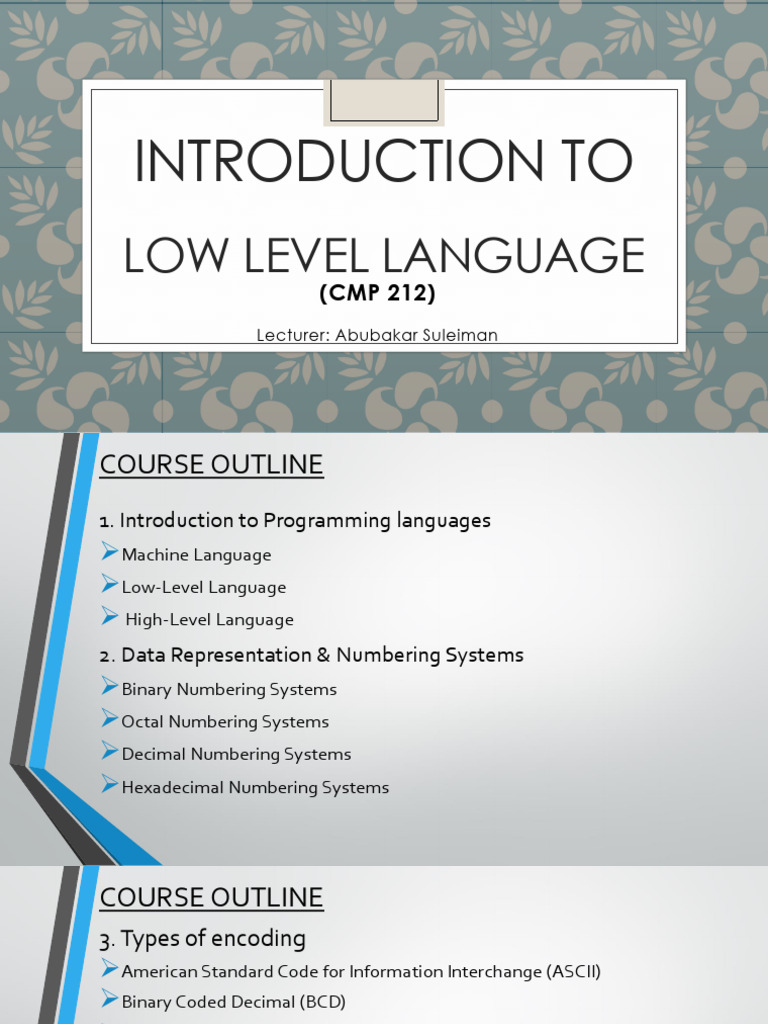 Copy-CMP 212 LECTURE NOTE | PDF | Assembly Language | Mathematics