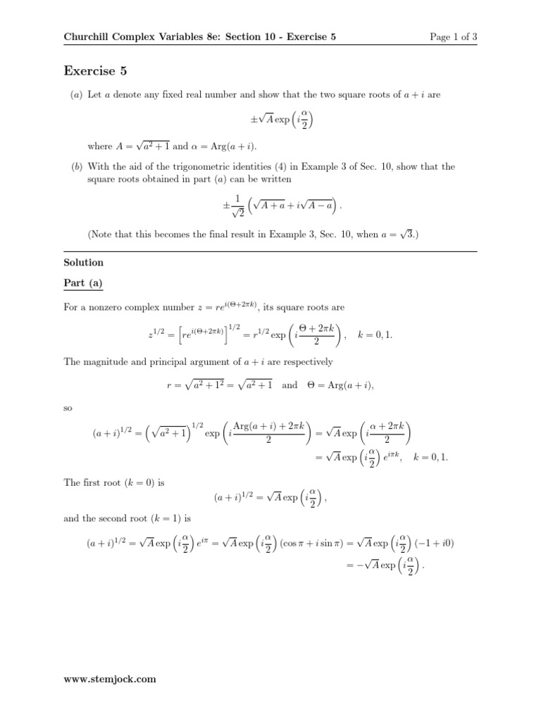 ChurchillCV8es10e5 | PDF | Square Root | Exponential Function
