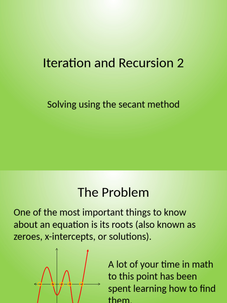 1.4 Iteration and Recursion 2 | PDF | Quadratic Equation | Zero Of A Function