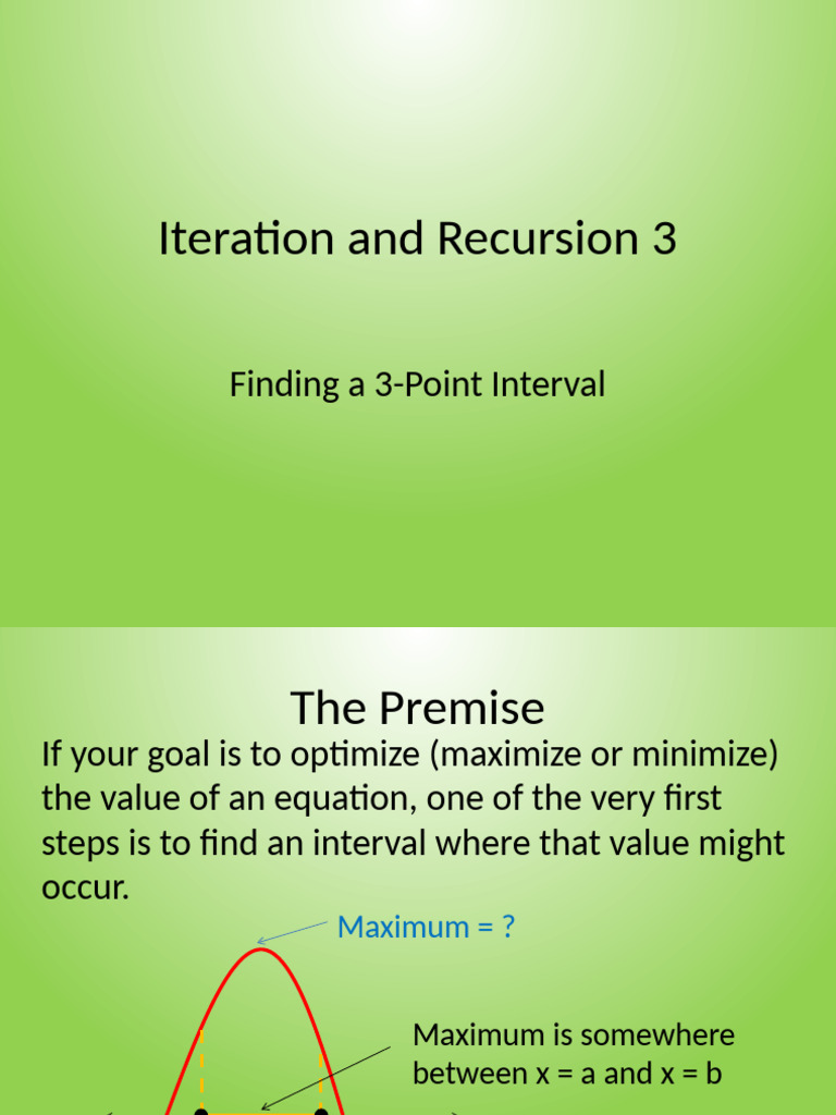1.5 Iteration and Recursion 3 | PDF | Interval (Mathematics) | Computational Science