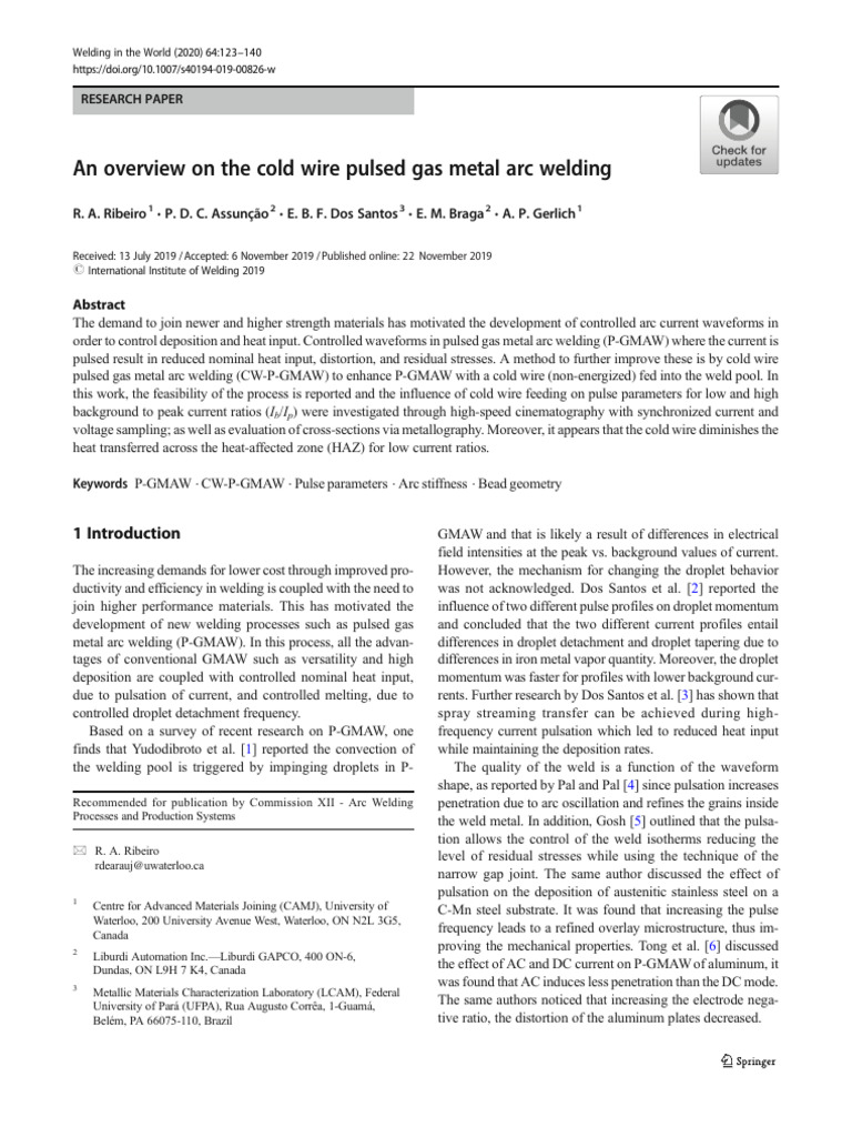 Cold Wire Pulsed GMAW Overview | PDF | Welding | Construction