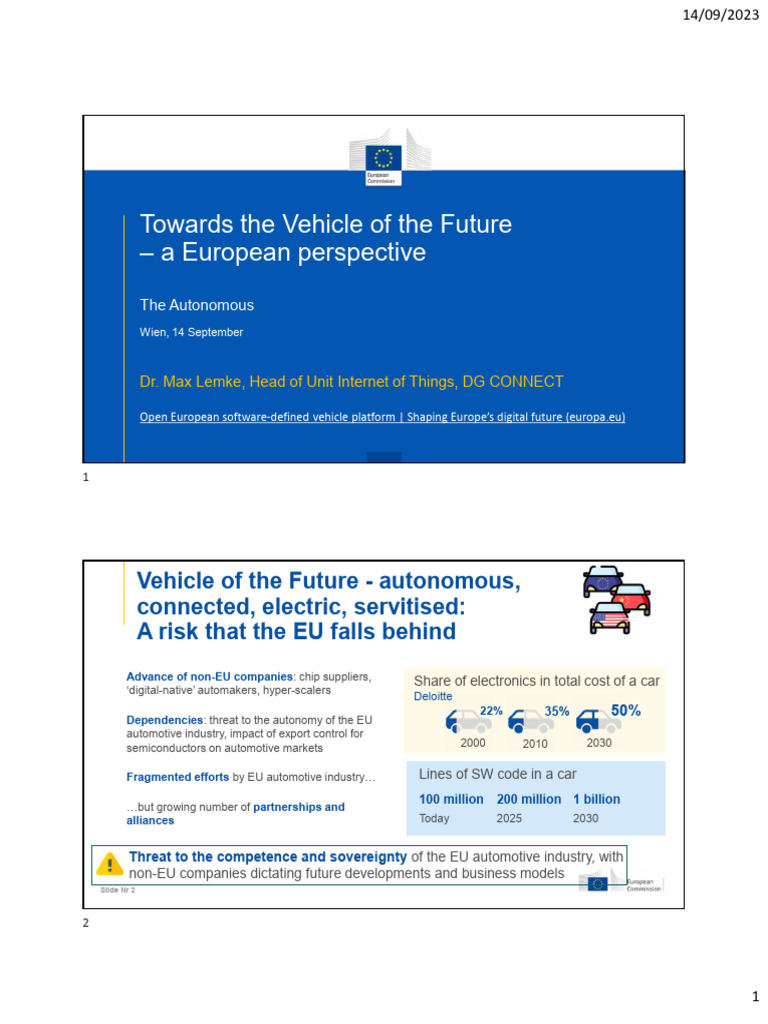 The Autonomous 2023 Max Lemke VoF | PDF | European Union | Electric Vehicle