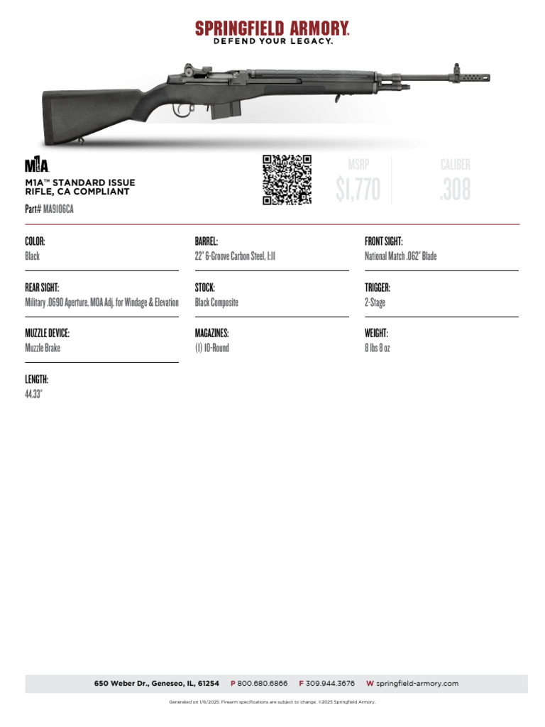 springfield-armory-m1a-standard-issue-7-62-black-ca-compliant-specs | PDF