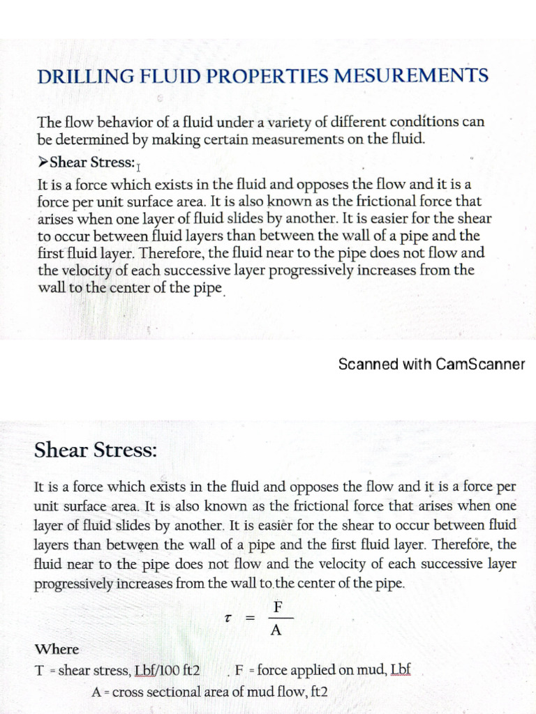 Drilling Fluid Model . | PDF