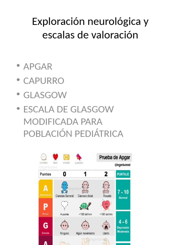 Exploración neurológica y escalas de valoración 2 | PDF