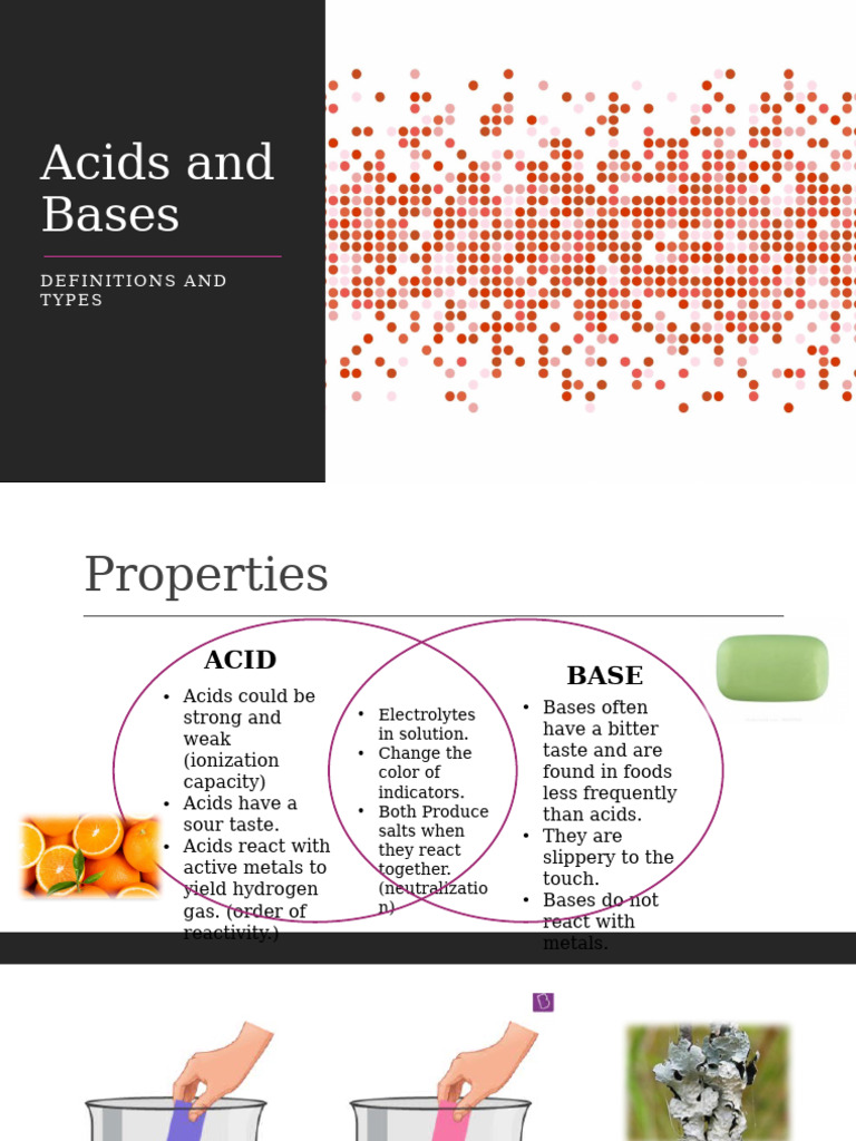 Acids and Bases: Definitions and Types | PDF | Acid | Chemical Reactions