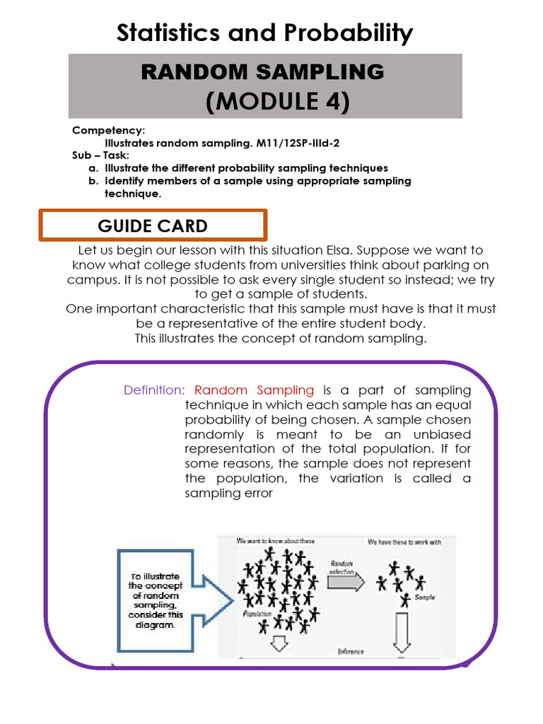 Module4q4statsprob 531547688524416 | PDF | Sampling (Statistics ...