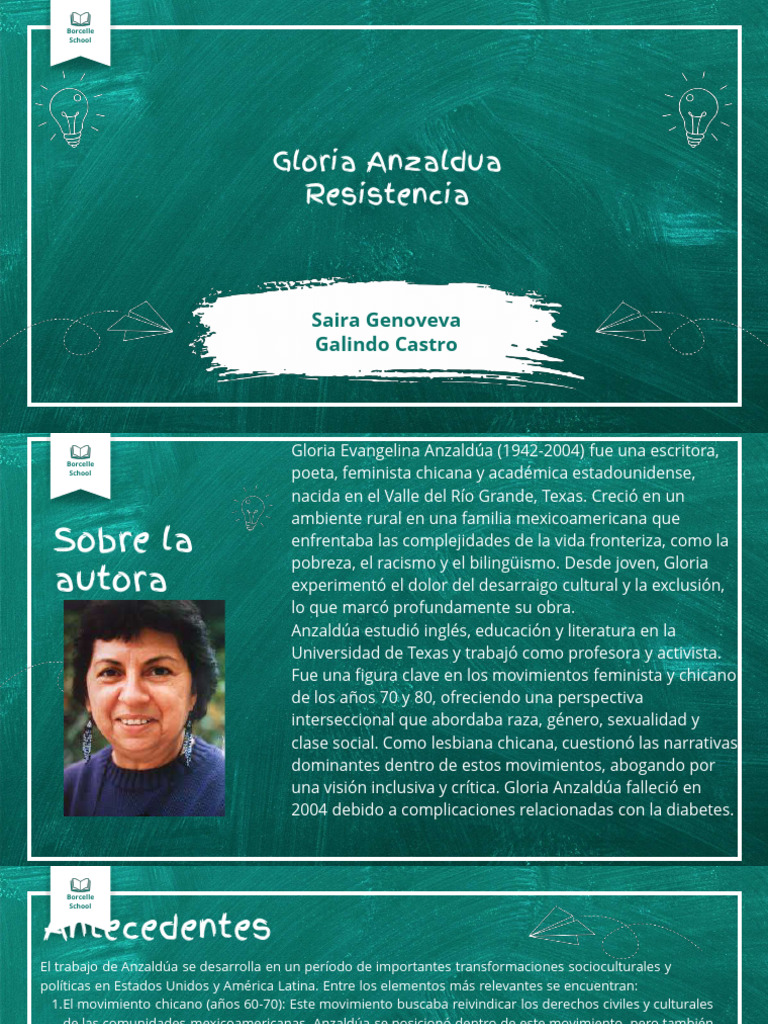 Gloria Anzaldúa: Identidad y Frontera | PDF | Interseccionalidad ...