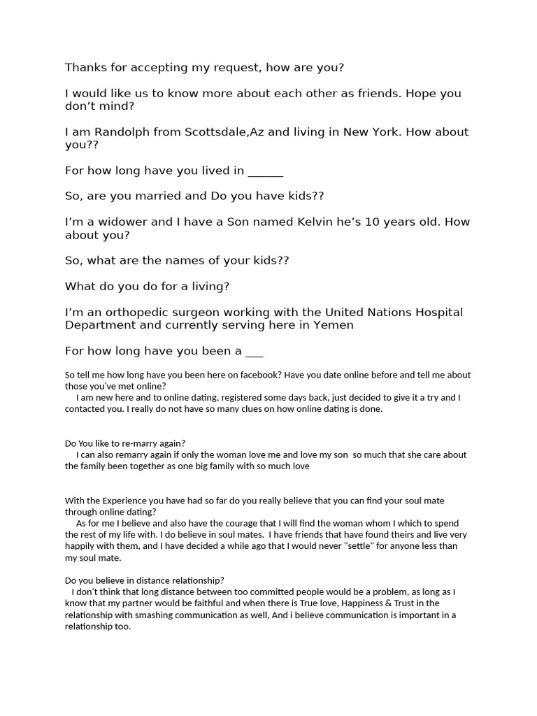 Questions and Answers Format | PDF | Love