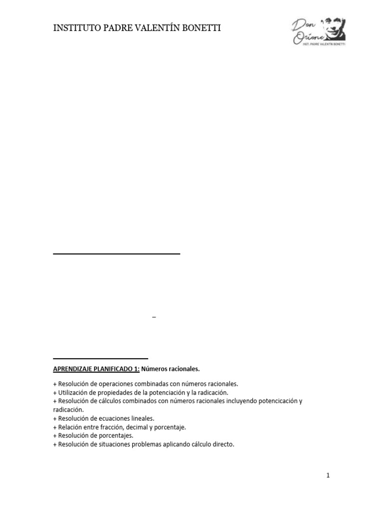 Programa de Matemátca 2do-2024 | PDF | Números | Ecuaciones