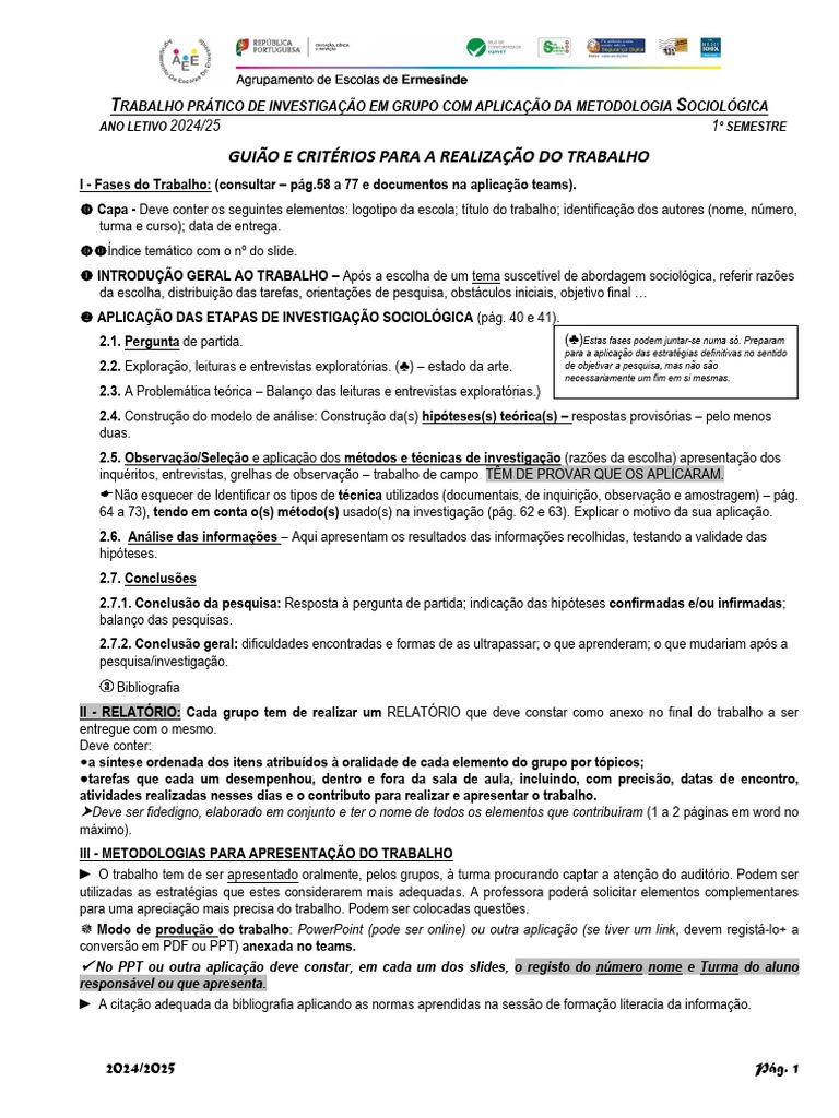 Trabalho Sociologia Tema 1 Versão Final | PDF | Sociologia | Science