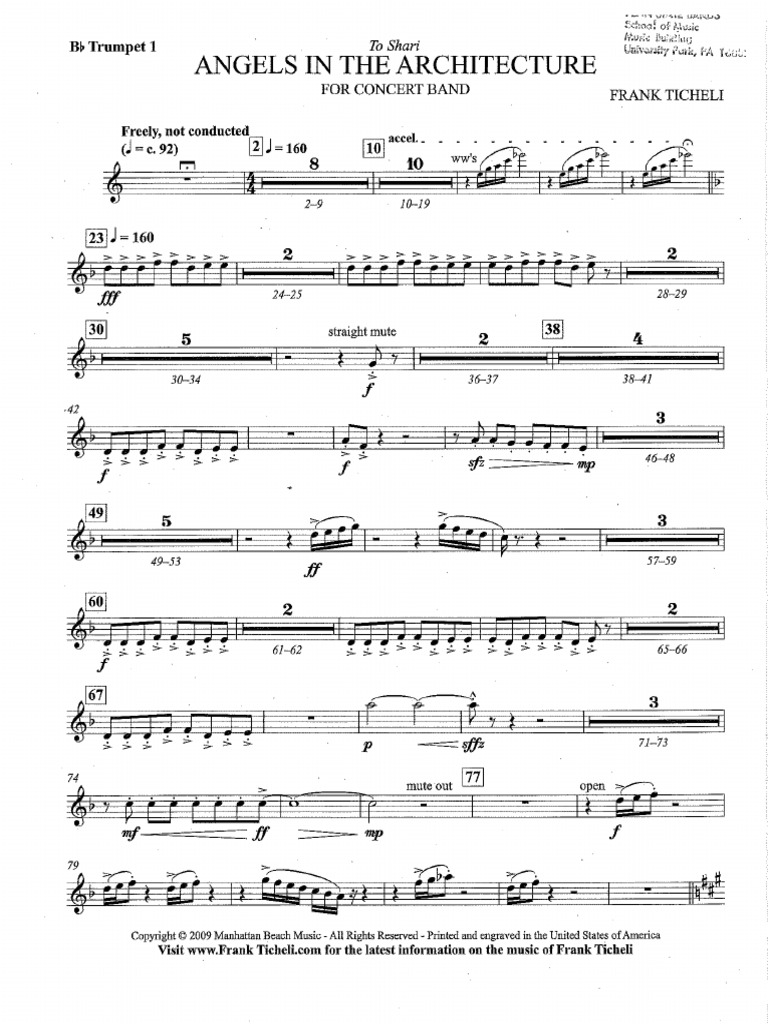 4 Ticheli High Brass Parts | PDF