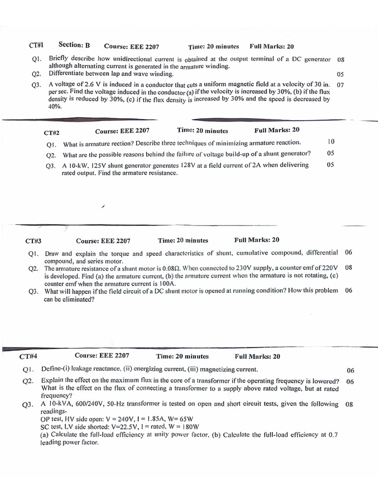 All CT Question B Section | PDF