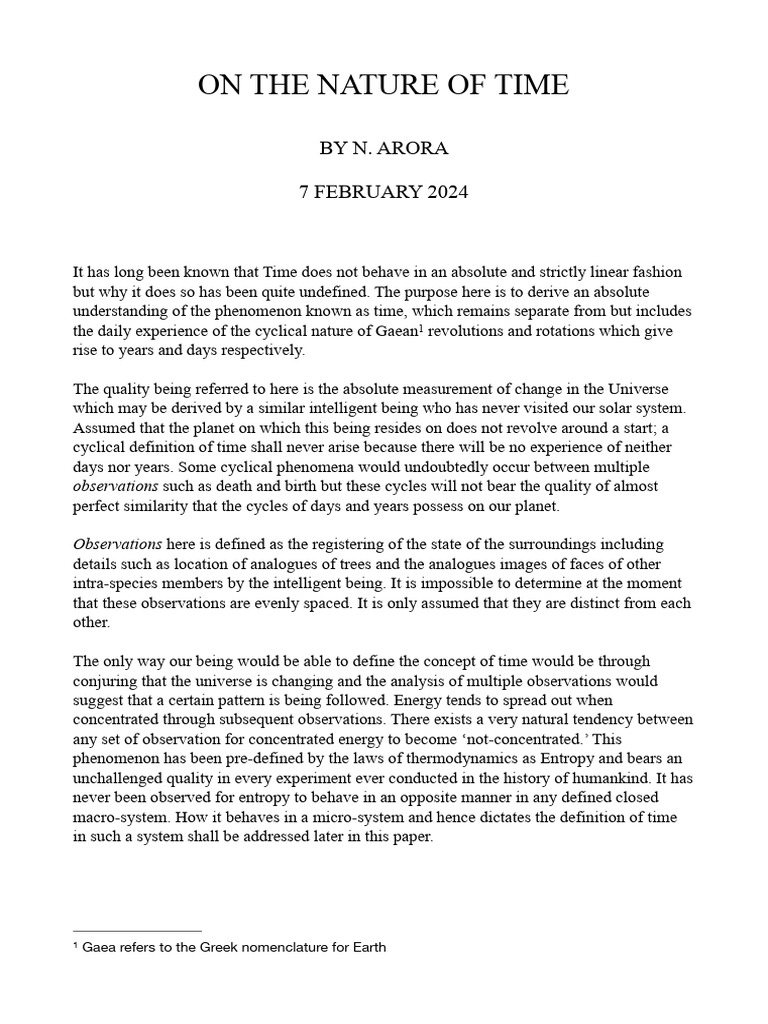 Incomplete Paper 1 | PDF | Time | Entropy