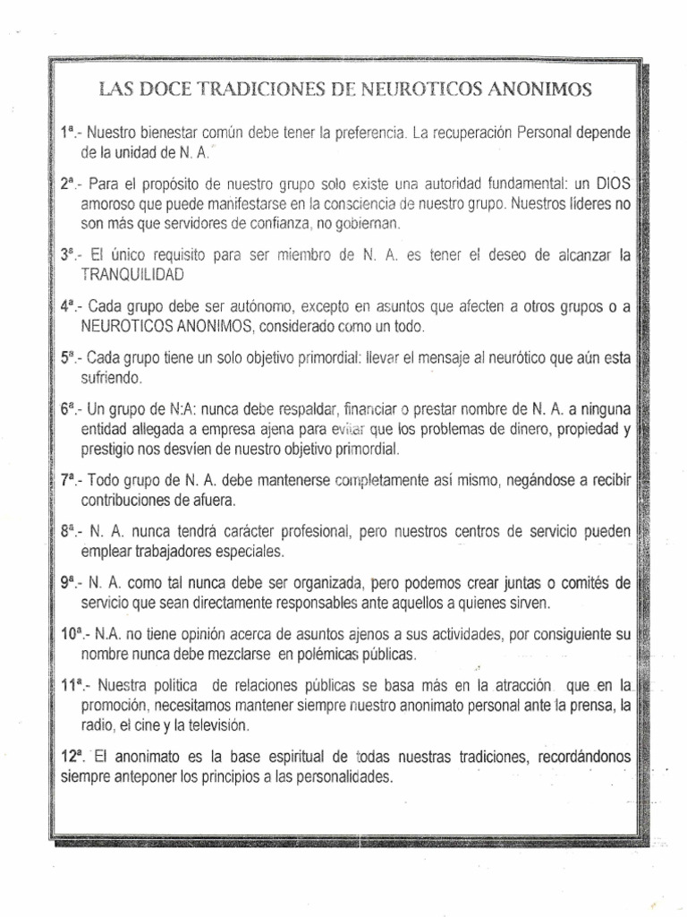 Las Doce Tradiciones | PDF