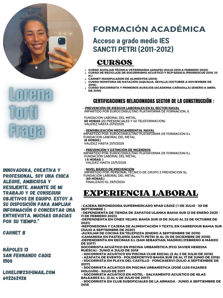 CV Lorena TF | PDF