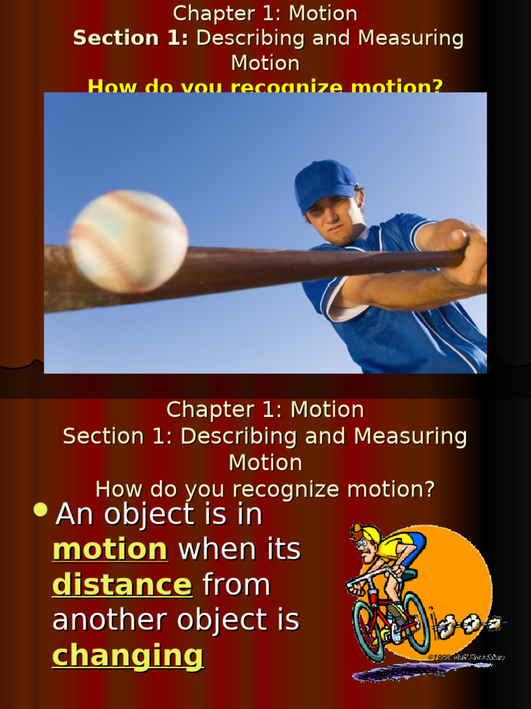 Chapter 1 Motion Powerpoint Notes | PDF | Acceleration | Velocity
