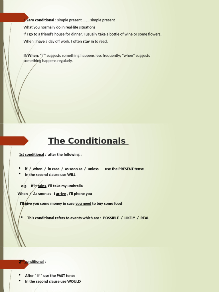 The Conditionals | PDF | Syntax | Linguistic Morphology