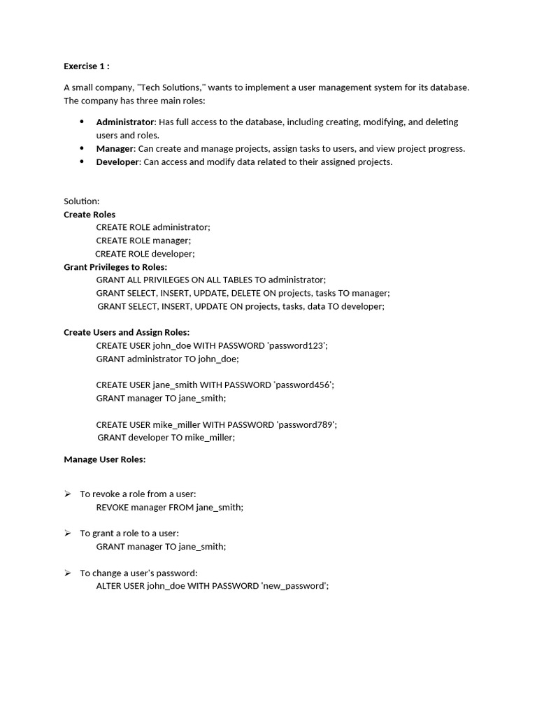 Exercises Advanced SQL | PDF