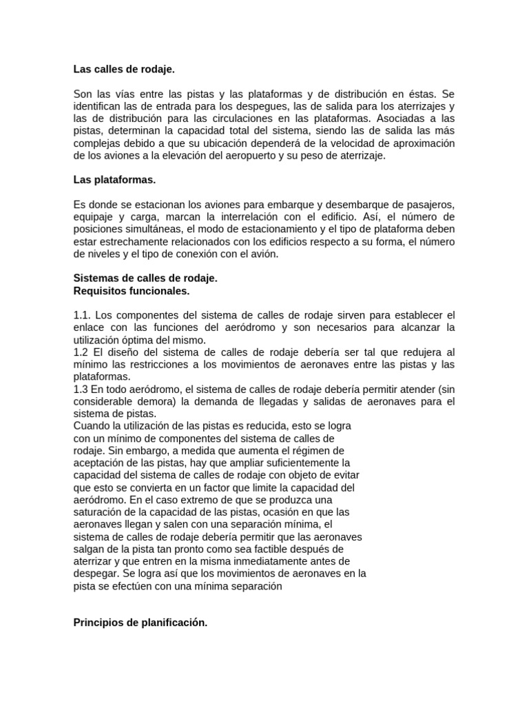 Diseño y Función de Calles de Rodaje | PDF | Aeropuerto | Pista