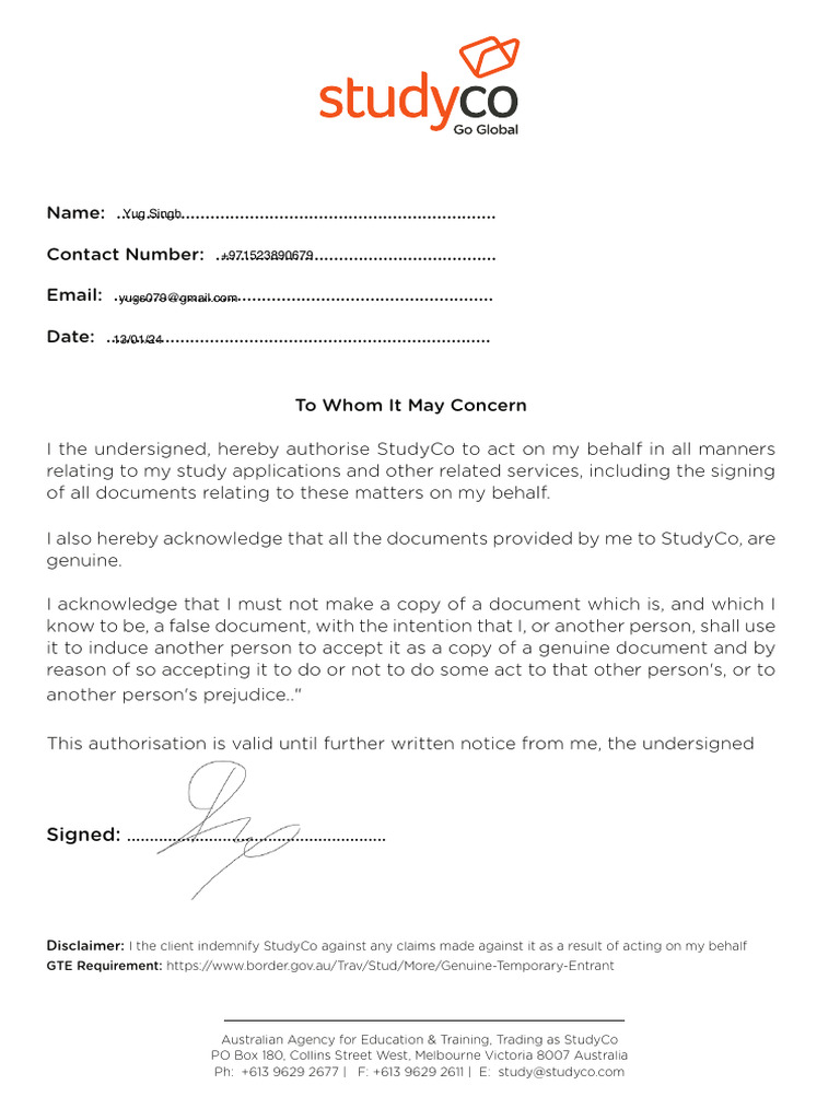 Client Authorization form 2 | PDF