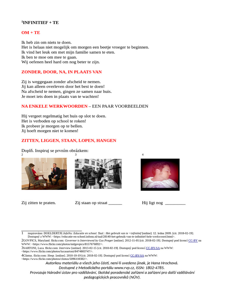 Infinitief Te | PDF