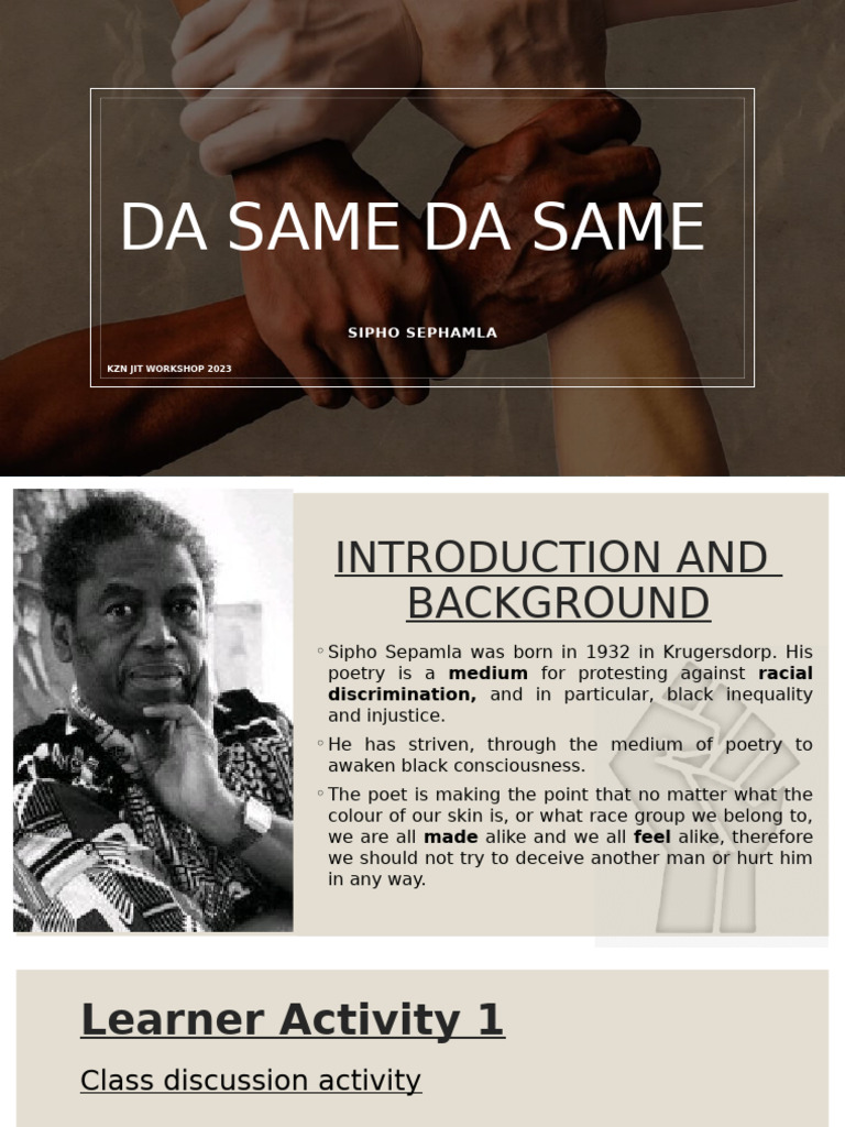 Da Same Da Same JIT2023 (2) | PDF | Poetry