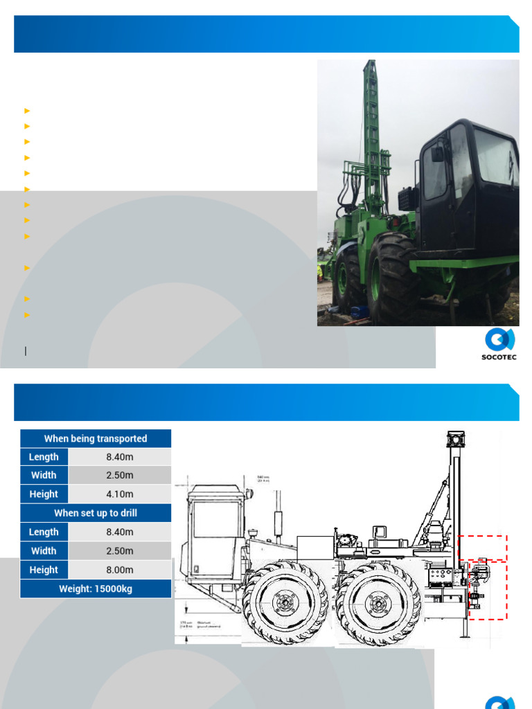 Dando 250 Rotary Drilling Rig Overview | PDF